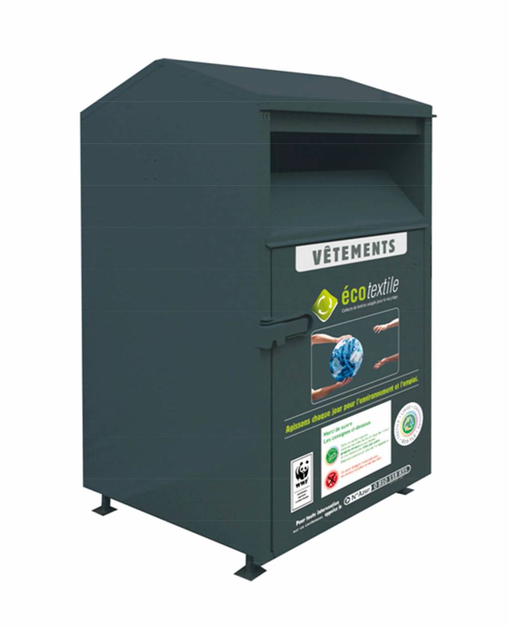 Conteneur textiles et vêtements usagés